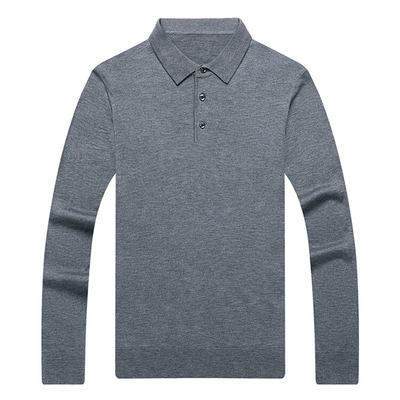 中年休闲POLO衫上衣男装长袖t恤