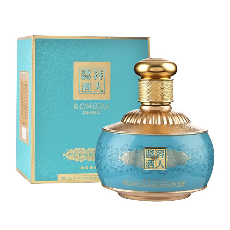 容大酱酒53度国际蓝500ml贵州大曲坤沙酱酒酱香白酒送礼宴请_虎窝淘