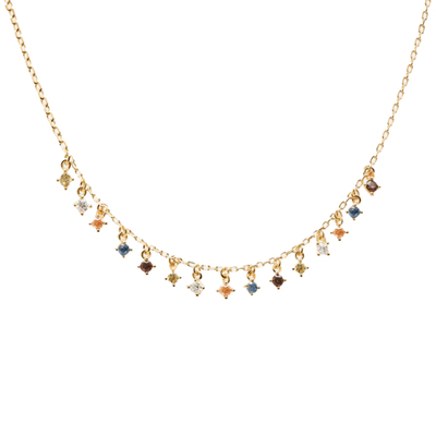 PDPAOLA彩色镶钻项链情人节送礼