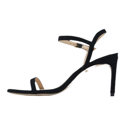 SW春夏新品细高跟水晶一字带凉鞋