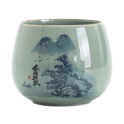 茶渣缸陶瓷茶洗缸大号哥窑