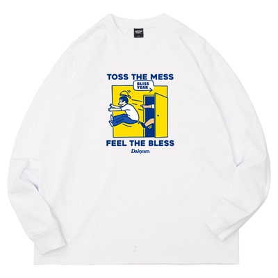 创意印花长袖T恤DAKYAM重磅纯棉