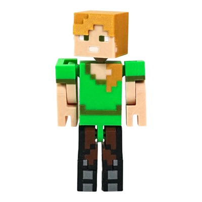 3D打印我的世界艾利克斯可动人偶