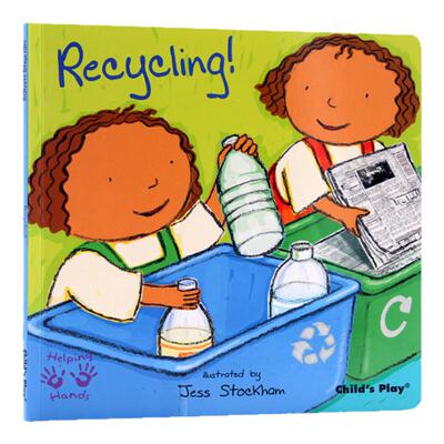 英文原版绘本 Helping Hands Recycling 小帮手好帮手系列 环保 吴敏兰书单 child's play出版 平装送音频 儿童英语启蒙认知图画书