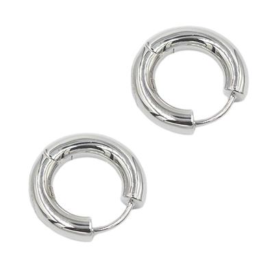 WBJ珠宝纯银实心素银耳环定制