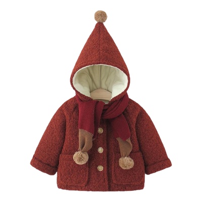 英国NEXT SKK男女童冬季洋气加厚外套宝宝圣诞外出服保暖连帽上衣