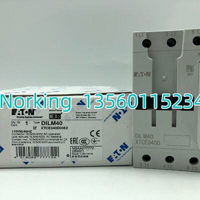 议价EATON伊顿穆勒进口接触器DILM40全新XTCE040D原装24 110 380