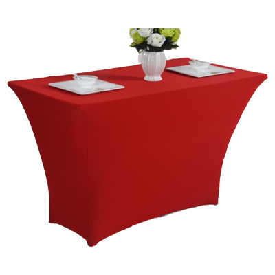 白色加厚弹力布鸡尾酒会议桌布罩