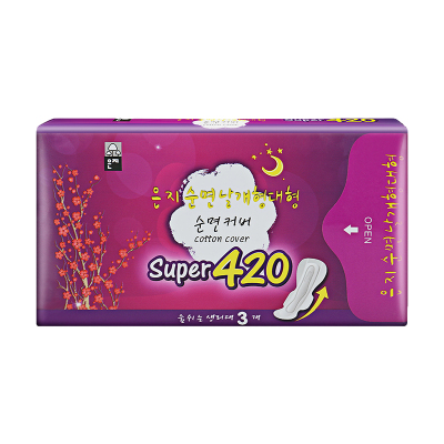 恩芝夜用卫生巾42cm瞬吸干爽