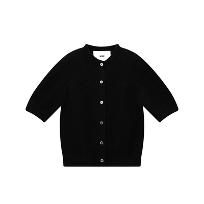 440ME羊驼毛混纺圆领中袖毛衣