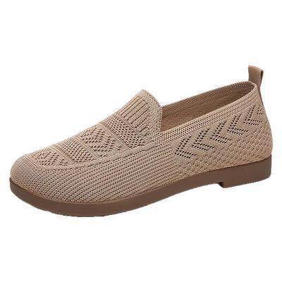 老北京布鞋女网鞋春季透气平底轻便一脚蹬镂空网面鞋老年人妈妈鞋