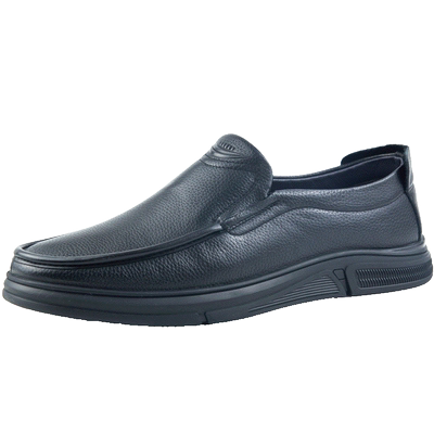 万里休闲皮鞋一脚蹬简约真皮女鞋