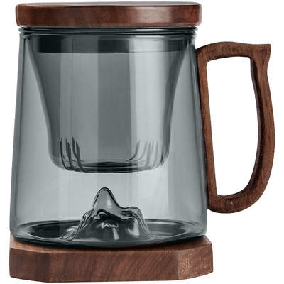 言和堂喝水耐热玻璃杯办公