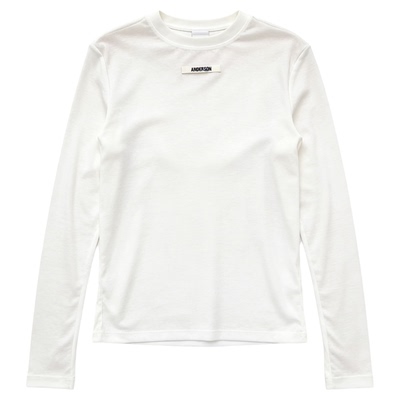 2026早春新款韩国underson万能搭子洋气字母小标天丝羊毛长袖T恤