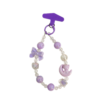 韩系ins彩色串珠手链手机链挂件适用于手机壳少女心蝴蝶结装饰挂绳短款手提防丢钥匙扣链ccd便携手腕挂绳395