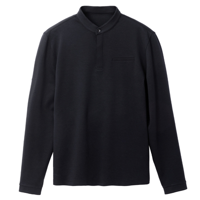 MrBu布先生商务纯色立领长袖男2025秋冬款隐藏式门襟上衣BT10292