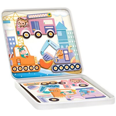 磁性拼图2岁+可拼可写便携收纳