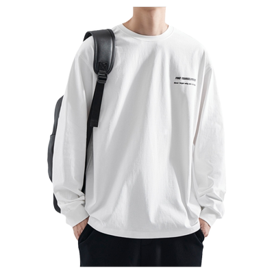 精梳棉长袖t恤男日系260g重磅