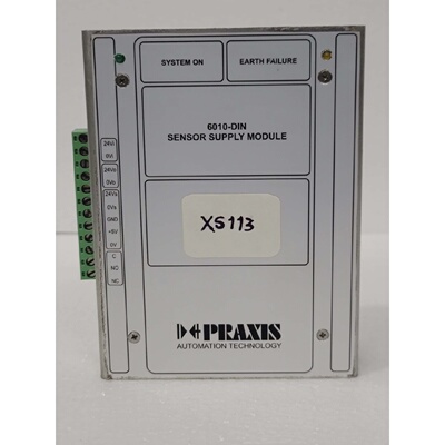 PRAXIS 98.6.010.701 Rev.B 6010DIN SENSOR SUPPLY MODULE XS113