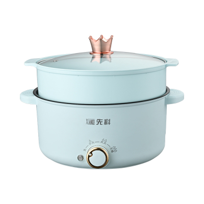 先科电煮锅宿舍小电锅电火锅家用多功能料理锅一体式不粘锅蒸煮锅