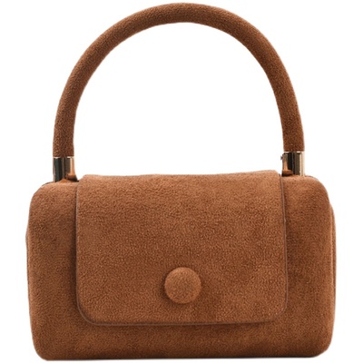 小众麂皮手提包包2021陶陶盒子包