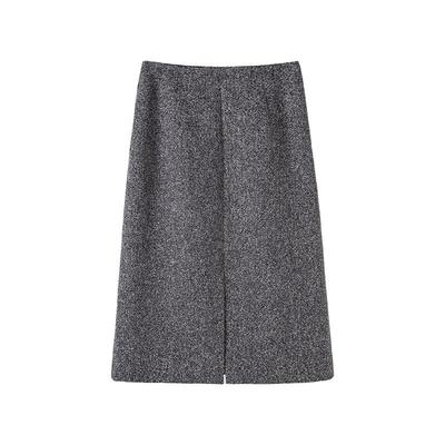 CHESONSE轻奢粗花呢高腰半身裙