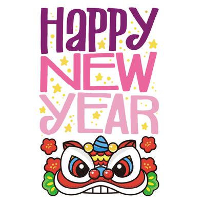 新年氛围装饰橱窗玻璃门无胶静电