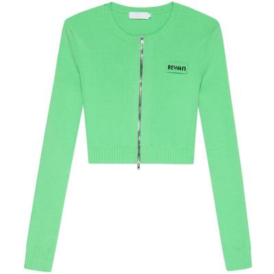 REVAN芮范设计师款甜酷多巴胺毛衣短开衫RN10106300