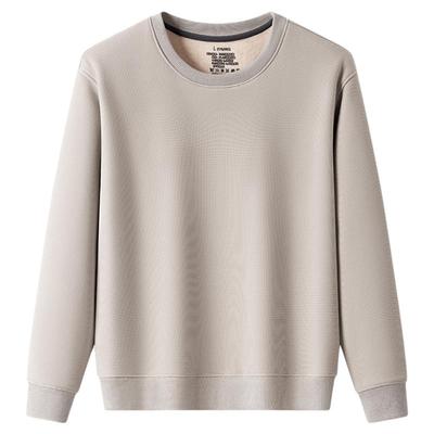 鸭鸭羊毛蚕丝华夫格圆领卫衣