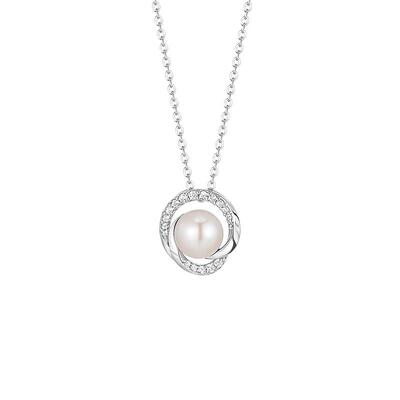 周大生缠绕珍珠项链女