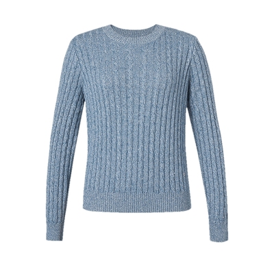 珂思珠片羊绒套头针织衫