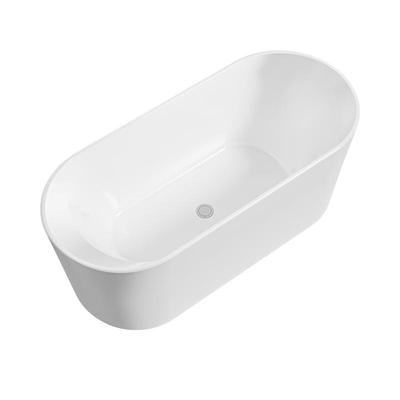 浪鲸独立式浴缸家用小户型超薄边成人浴缸亚克力浴缸椭圆泡澡0510