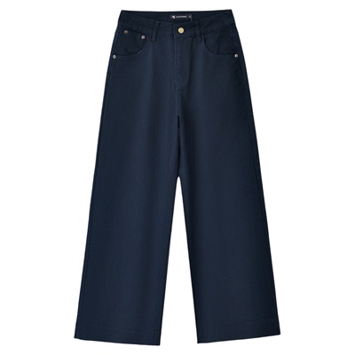 保罗彼得2026春夏新款女水洗牛仔裤宽松阔腿显瘦长裤子YVFAN00901