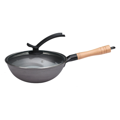 小型炒锅铁锅铸铁无涂层