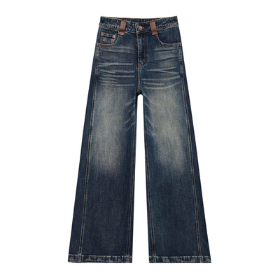 UTAOTUO又逃高腰牛仔阔腿裤