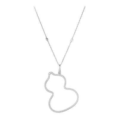 男女同款镂空镶钻葫芦毛衣链