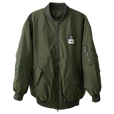 棒球新款BF风字母贴布羽绒服