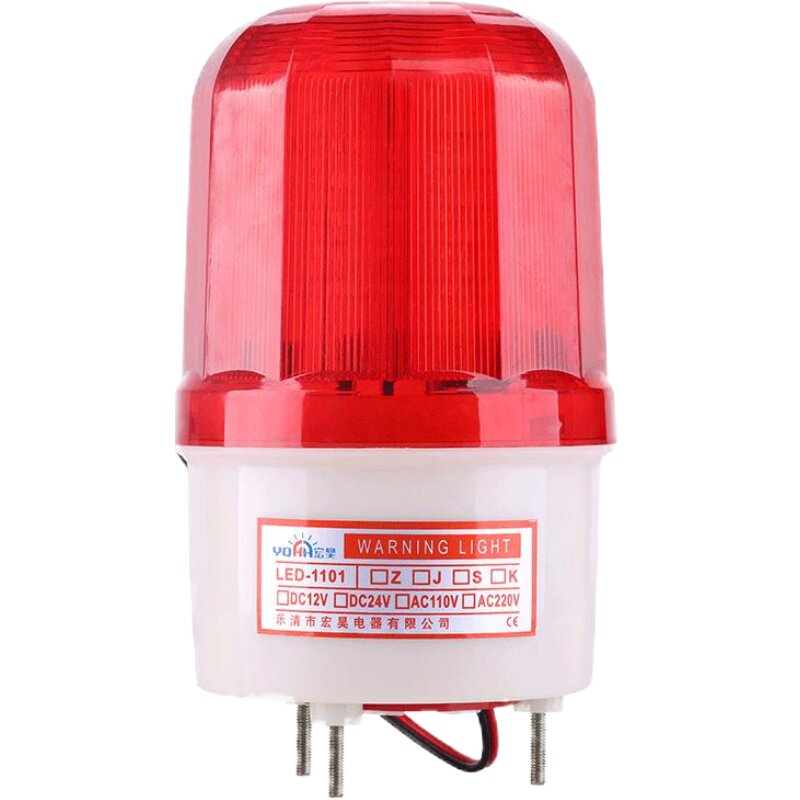 声光报警器LTE-1101J机床旋转户外岗亭红色警示灯24V220vLED闪烁_虎窝淘