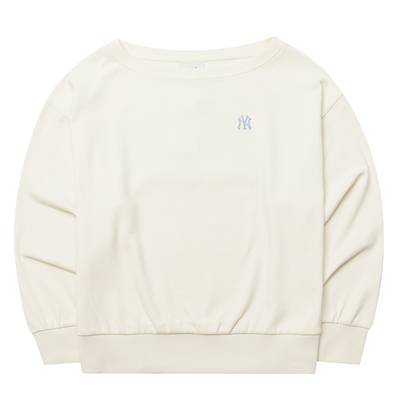 【自营】MLB女装卫衣时尚斜肩运动服简约大领口套头衫3FMTB0454