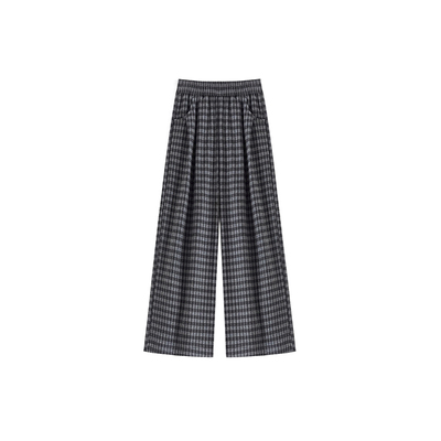 巨显瘦！黑灰色格子裤！