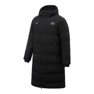 李宁冬季男女同款防泼水长羽绒服