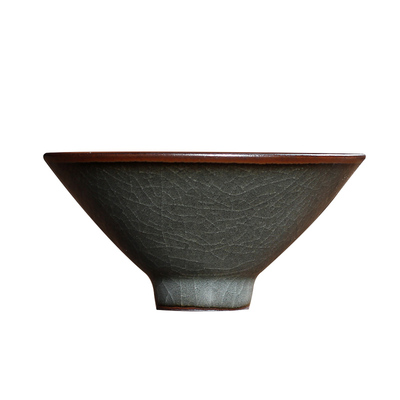 手工铁胎主人斗笠杯品茗功夫陶瓷