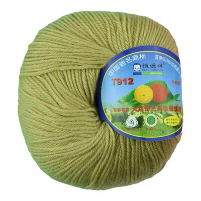 恒源祥牌天丝绿色针织