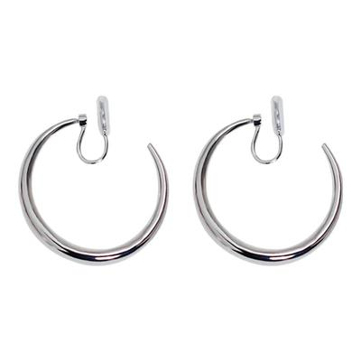 可旋转气质素圈耳环蚊香盘耳夹