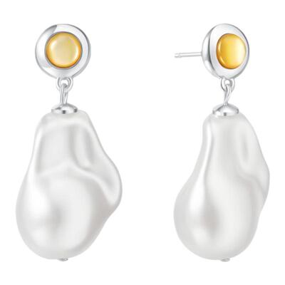 【明星同款】朱珠同款耳饰CT官方正品原创落日山海巴洛克小众耳饰