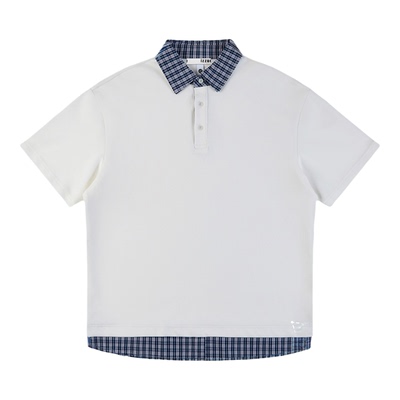 itizzue美式慵懒假两件格纹短袖