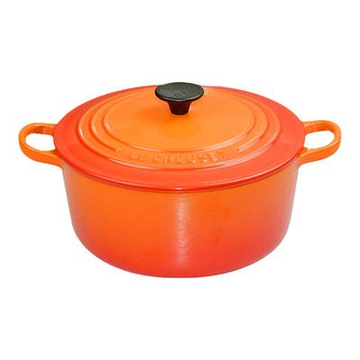 百年酷彩珐琅锅铸铁锅红色桔色