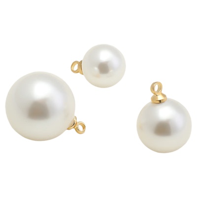 珍珠吊坠项链扣头天然贝珠单珠