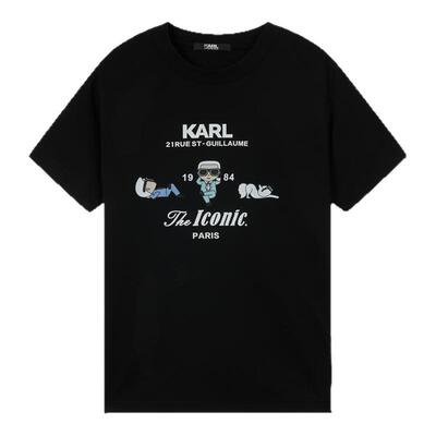 KARL LAGERFELD莫代尔棉质休闲短袖T恤上衣2026年夏季新品老佛爷