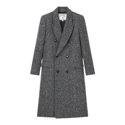 ERINRAE丨秋冬季新品羊毛中长款大衣亮片百搭长外套EG464047WO26